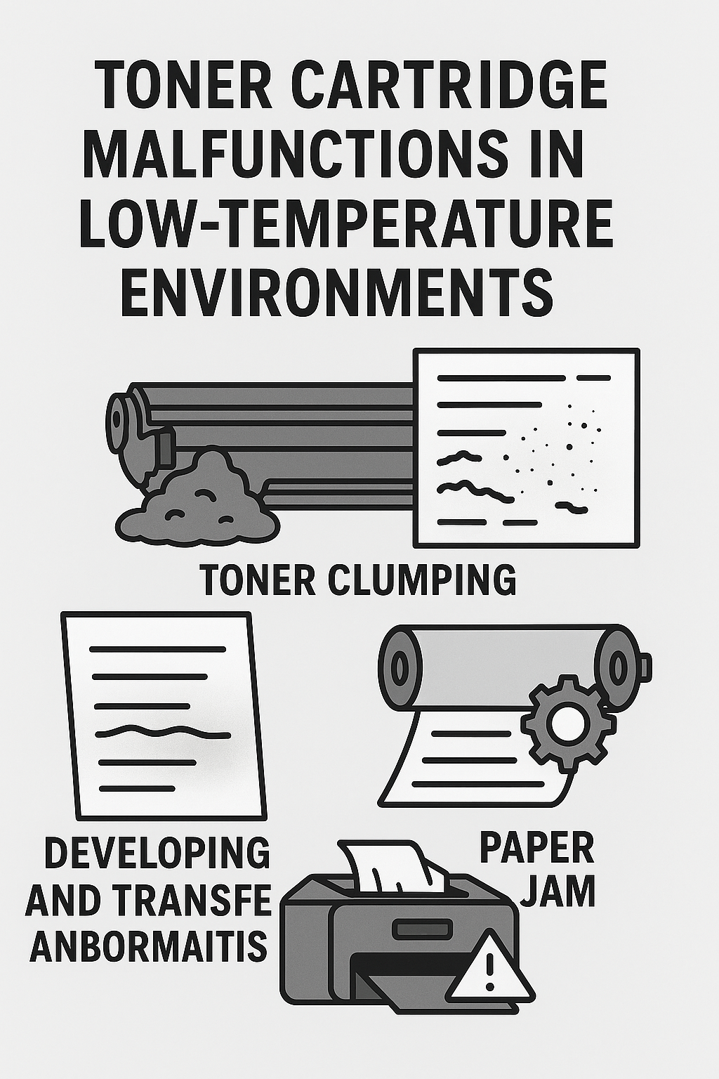 What are the common malfunctions of toner cartridges in printing equip ...